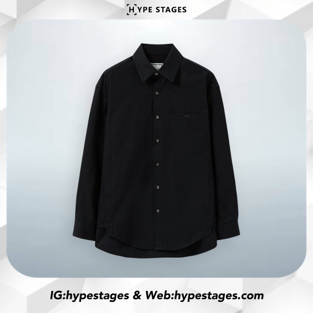 WOOYOUNGMI BLACK COTTON BACK LOGO SHIRT - Hypestages KL & Johor ...