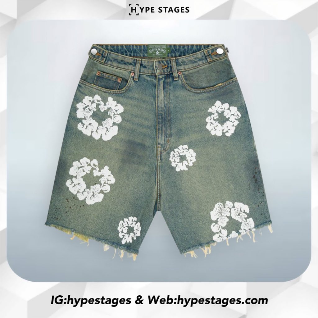 DENIM TEARS DIRTY WASH WREATH SHORTS - Hypestages KL & Johor ...